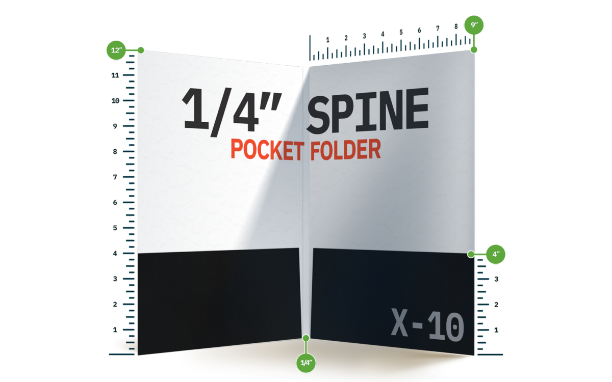 1/4″ Spine Presentation Folder - Wholesale Pocket Folders