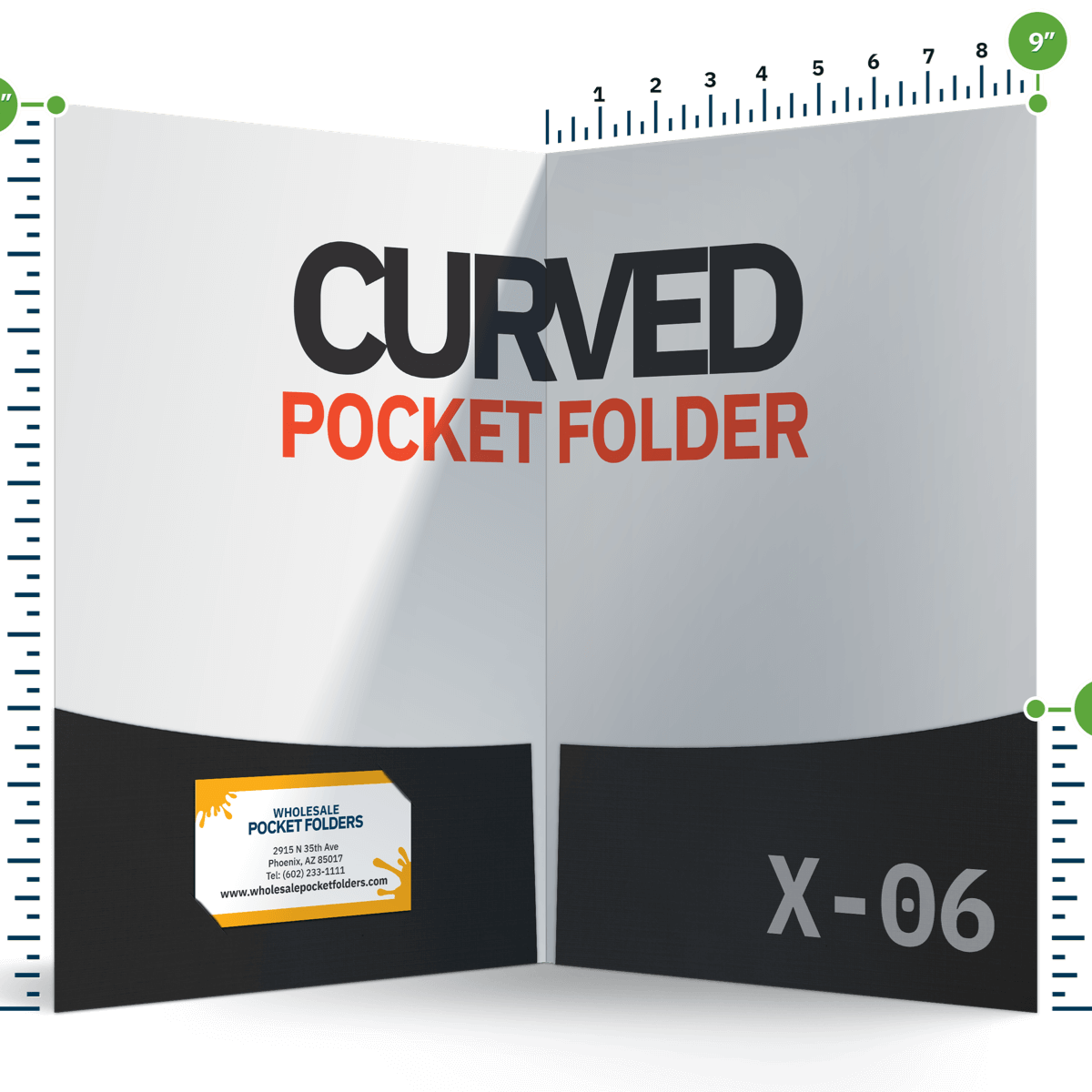 Curved Pocket Presentation Folder - Wholesale Pocket Folders