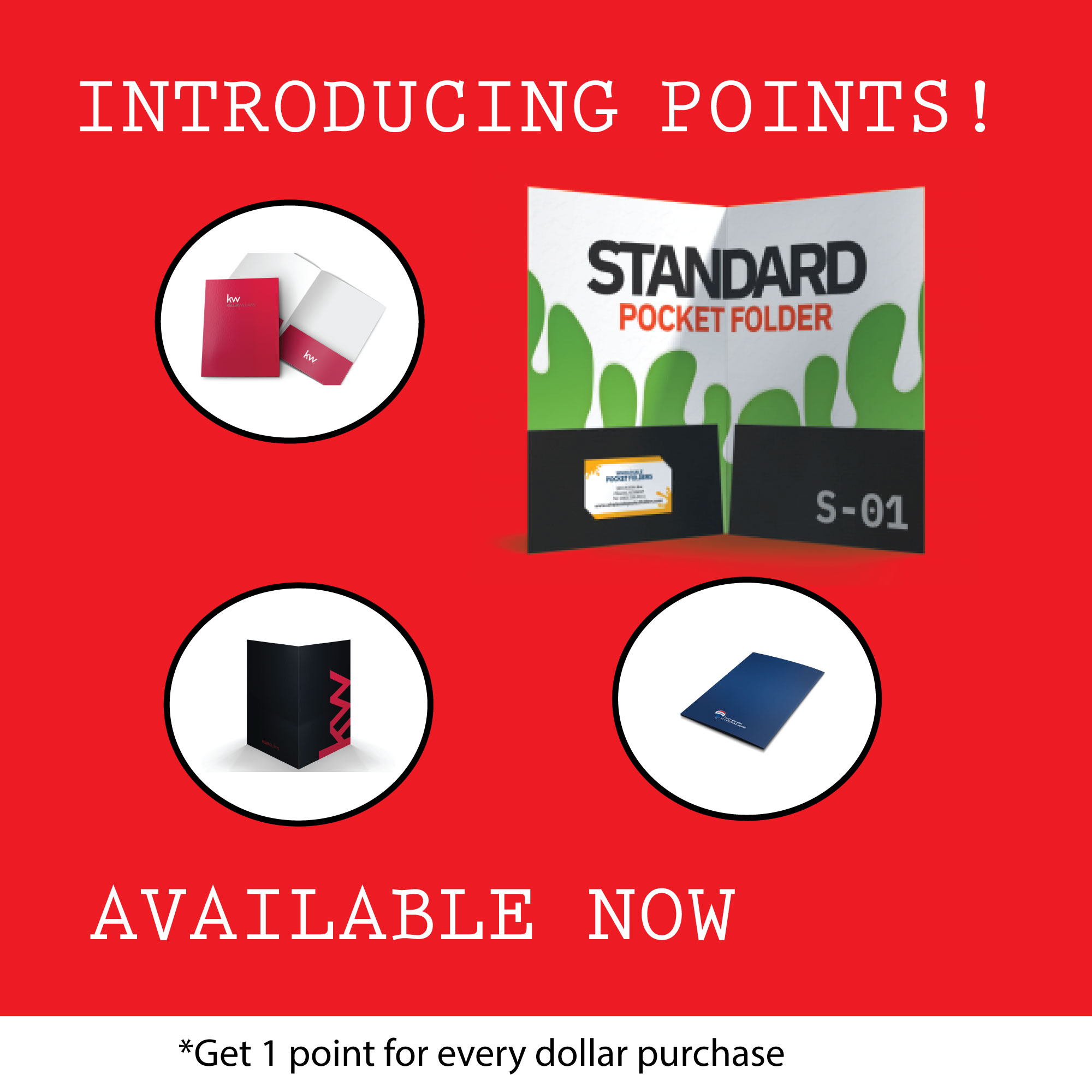 Points - Wholesale Pocket Folders